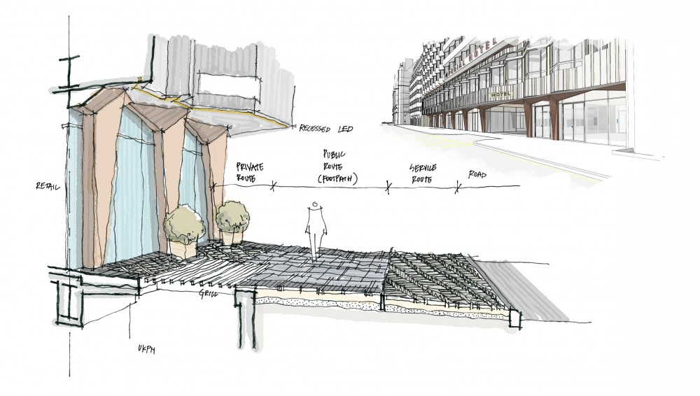 Imperial London Hotel, new street frontage - cube_design
